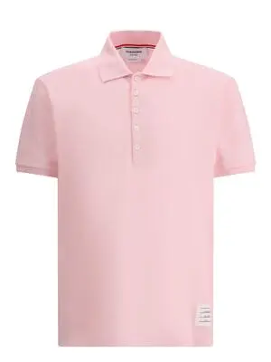 Thom Browne Polo Whit Iconic Bands - Pink