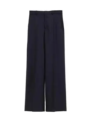 GUCCI GUCCI Wool Wide-Legged High-Waisted Pants