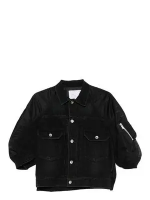 Sacai SACAI Nylon And Denim Jacket Multicolor