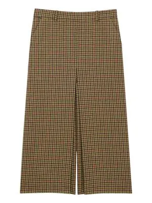 SAINT LAURENT SAINT LAURENT Wool Patterned Cropped Pants