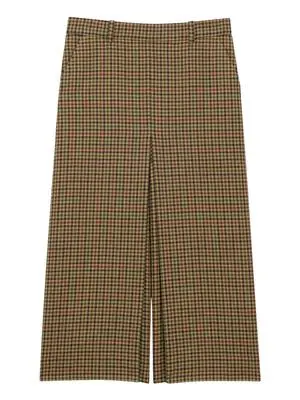 SAINT LAURENT SAINT LAURENT Wool Patterned Cropped Pants