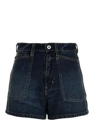 Kenzo Denim Cotton Shorts - Blue