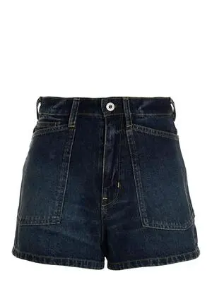 Kenzo Denim Cotton Shorts - Blue