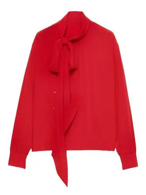 Prada Shirt With Tie Detail - Red