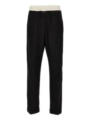 WALES BONNER Seine Wool Pants With Frayed Detail - Multicolor