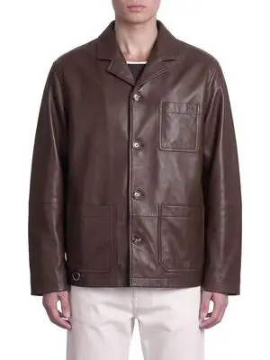 Loewe Leather Jacket - Brown