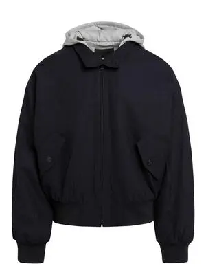 Prada Bomber Jacket With Hood - Blue