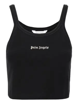 Palm Angels Classic Logo Cropped Tank Top - Multicolor