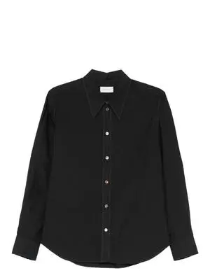 LEMAIRE Pointed Collar Long Sleeve Shirt - Black