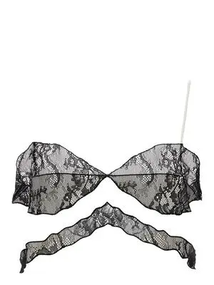 Andamane Narcisa Satin Top With Lace Inserts - Multicolor