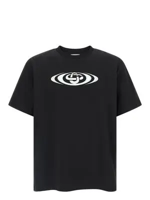 Casablanca Warped Logo' T-shirt - Black