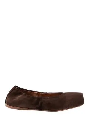 Alaïa Suede And Lambskin Ballet Flats - Multicolor