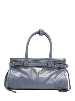 Prada Calf Leather Tote Bag - Blue