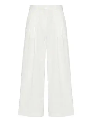 Peserico Cotton Wide Leg Pants - Multicolor