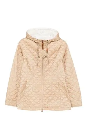 Moncler Quilted Hooded Down Jacket - Cream