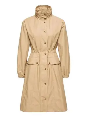Moncler Parka Coat With Removable Hood - Cream