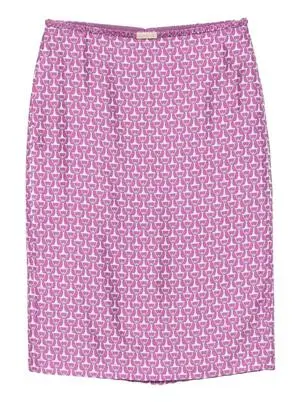 Gucci Horsebit Print Silk Skirt - Multicolor
