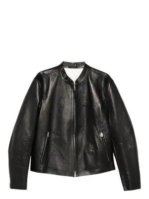 TOM FORD Leather Zip Jacket - Black