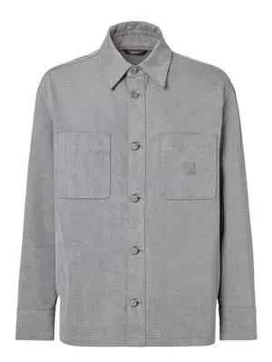 Fendi Stone Bleached Denim Jacket - Gray