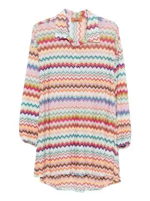 Missoni Viscose Zigzag Pattern Button-up Shirt - Multicolor