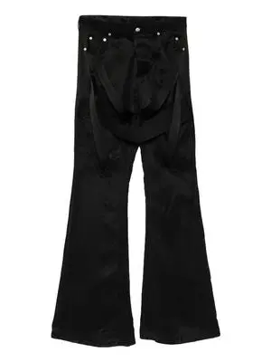 Rick Owens Wide-leg Trousers With Suspender Detail - Black