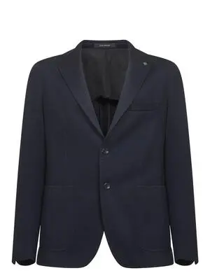 Tagliatore Blue Jersey Montecarlo Single-breasted Blazer - Multicolor