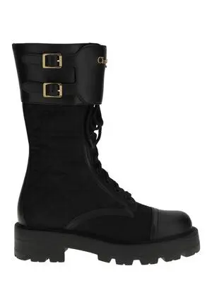 Dior D-trap Low Boot With 4.5cm Heel - Black