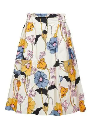Marni Melodia-printed Poplin Midi Skirt - Multicolor