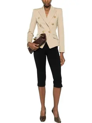 Balmain Double-breasted Peak Lapel Blazer - Cream