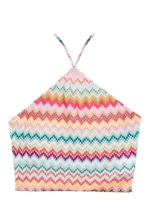 Missoni Zigzag Patterned Halter Top - Multicolor