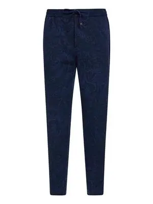 ETRO Paisley-Pattern Seersucker Jersey Jogger Trousers