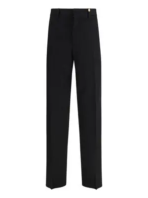 Versace Tailored Wool Trousers - Black