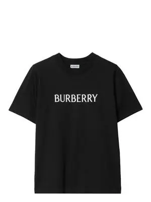 Burberry Logo Print Cotton T-shirt - Multicolor