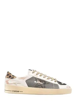 GOLDEN GOOSE Stardan Leopard Print Paneled Sneakers - Multicolor