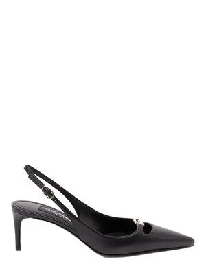 Dolce & Gabbana Silk-effect Nappa Leather Slingbacks - Multicolor