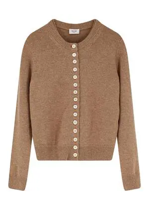 Celine Cashmere Cardigan - Brown