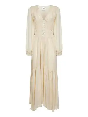 Isabel Marant Étoile Ecru Muslin Briane Maxi Dress - Multicolor
