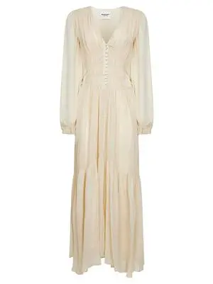 Isabel Marant Étoile Ecru Muslin Briane Maxi Dress - Multicolor