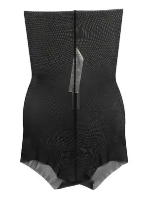 Rick Owens Sheer High-waisted Wide Leg Shorts - Black