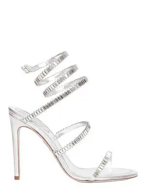Rene Caovilla Silver Cleo Spark Jeweled Stiletto Sandals - Multicolor