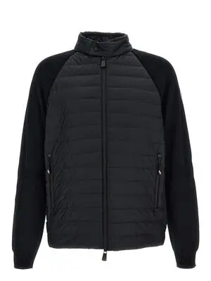 Moncler Zipped Cardigan With Padded Front - Multicolor