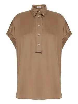 Brunello Cucinelli Silk Blend Shirt - Multicolor