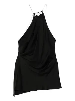 Victoria Beckham Halterneck Draped Top - Black