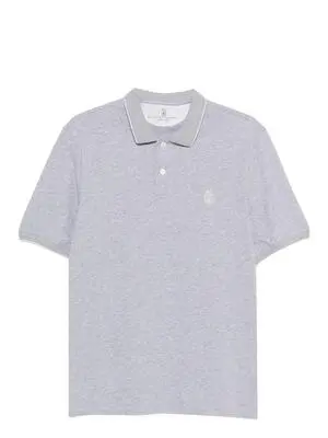 Brunello Cucinelli Brunello Cucinelli Grey Polo Shirts Men Gray