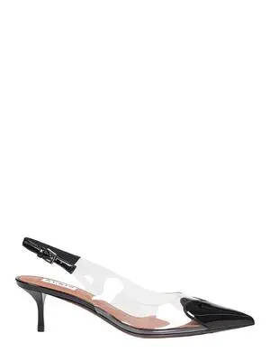Alaïa Black Pvc And Patent Leather Le Coeur Slingback Pumps - Multicolor