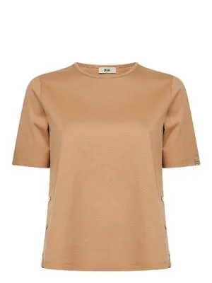 Herno Cotton Jersey T-shirt With Side Slit Detail - Multicolor