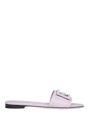 Fendi FENDI Lilac Leather Baguette Slides Multicolor