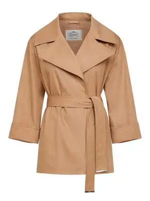 Herno Cotton Gabardine Belted Raincoat - Multicolor