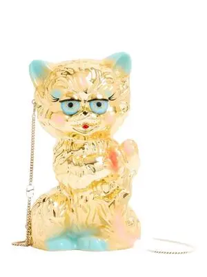 Valentino Garavani Sculpted Clutch Bag With Animal Ear Detail - Gold