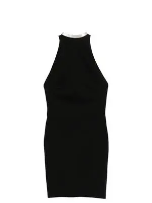 Attico Halter Neck Above-the-knee Length Dress - Black